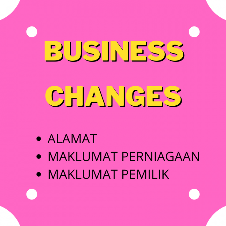 BUSINESS CHANGES FORM > Portal Sijil Perniagaan SSM